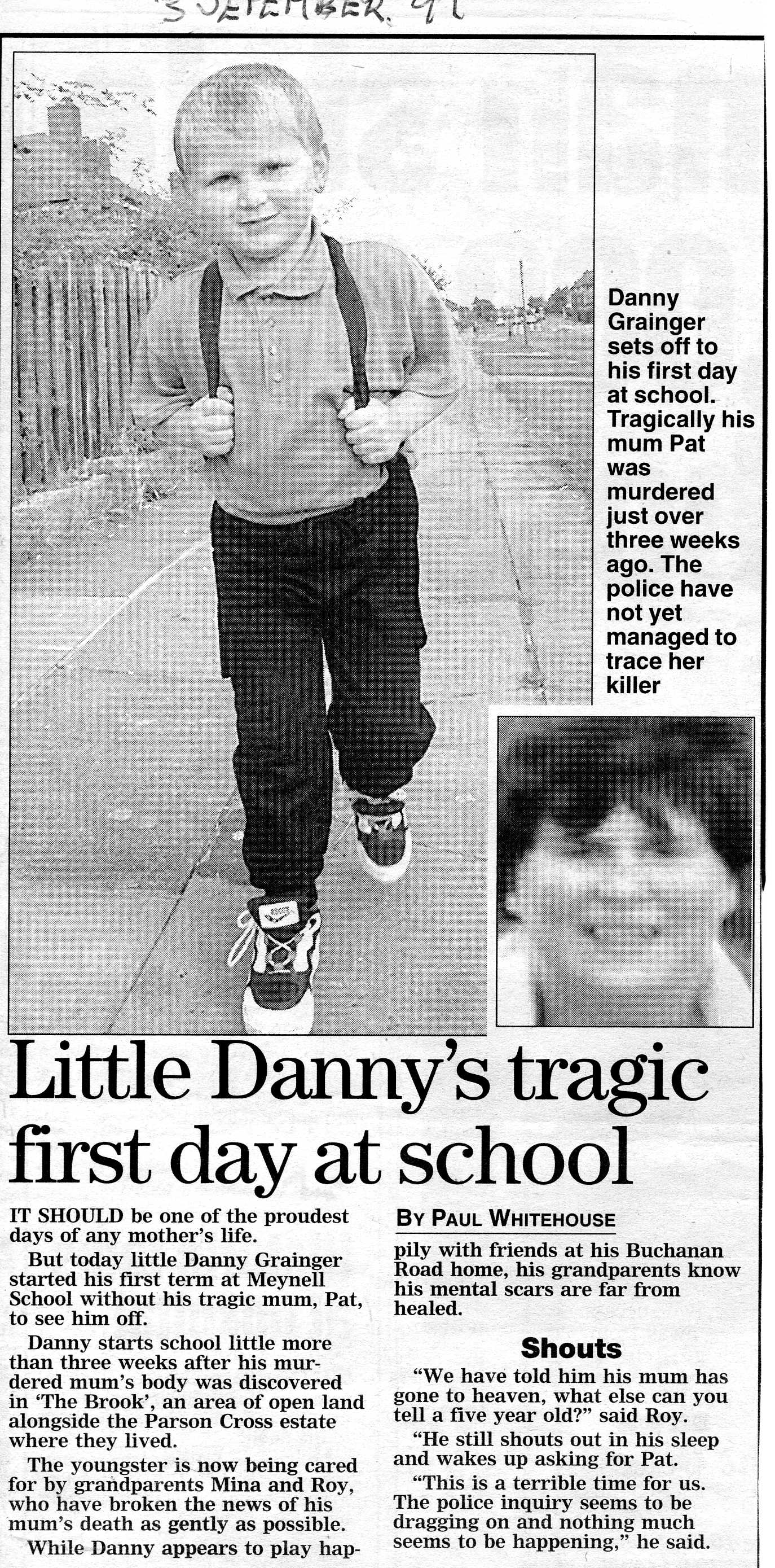 Little Danny's tragic first day at school - Who Killed My Mum? Patricia ...